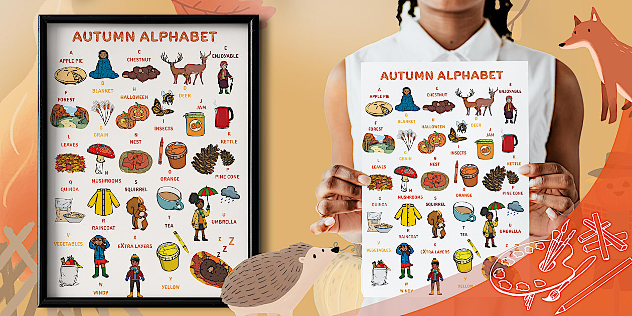 Autumn-Themed Alphabet Poster | Twinkl Art Gallery - Twinkl