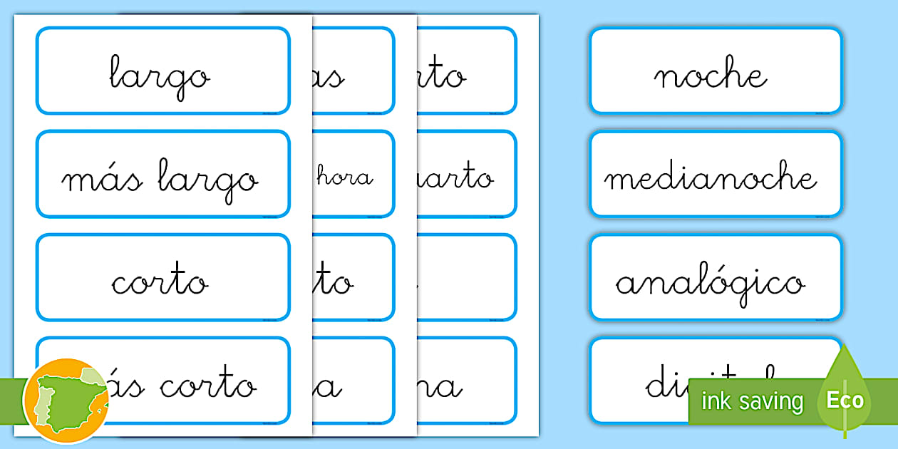 Black and White Tarjetas de vocabulario: El tiempo - Twinkl