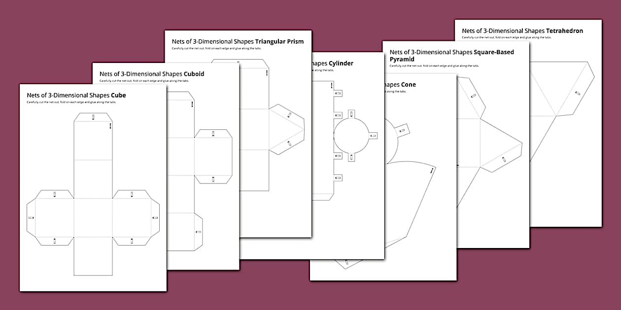 👉 Nets of 3-Dimensional Shapes (teacher made) - Twinkl