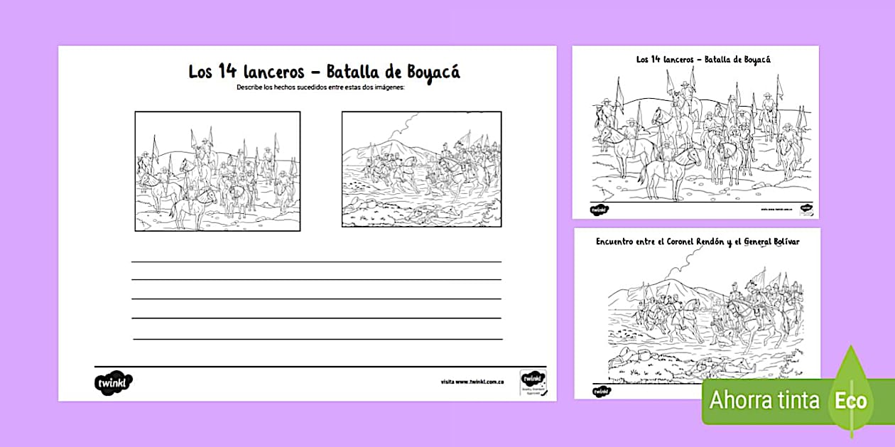 Guía - Colorear - La Batalla de Boyacá - Twinkl Colombia