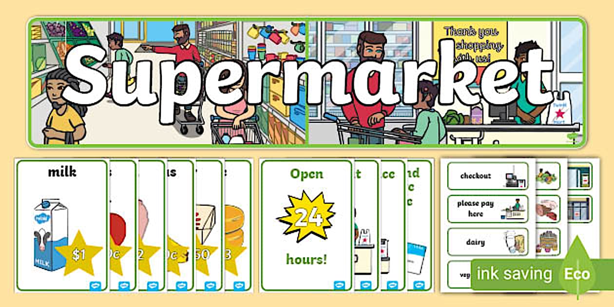 Supermarket Role Play Resource Pack (teacher made) - Twinkl