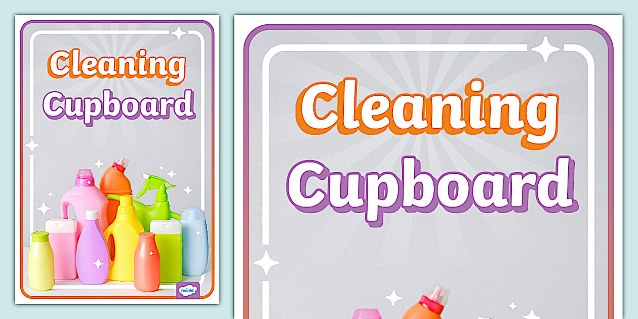 Cleaning Cupboard Photo Display Poster (teacher made)