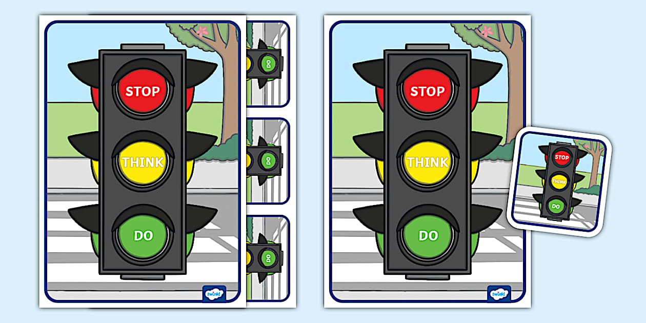 Traffic Light Impulse Control Posters and Cards - Twinkl
