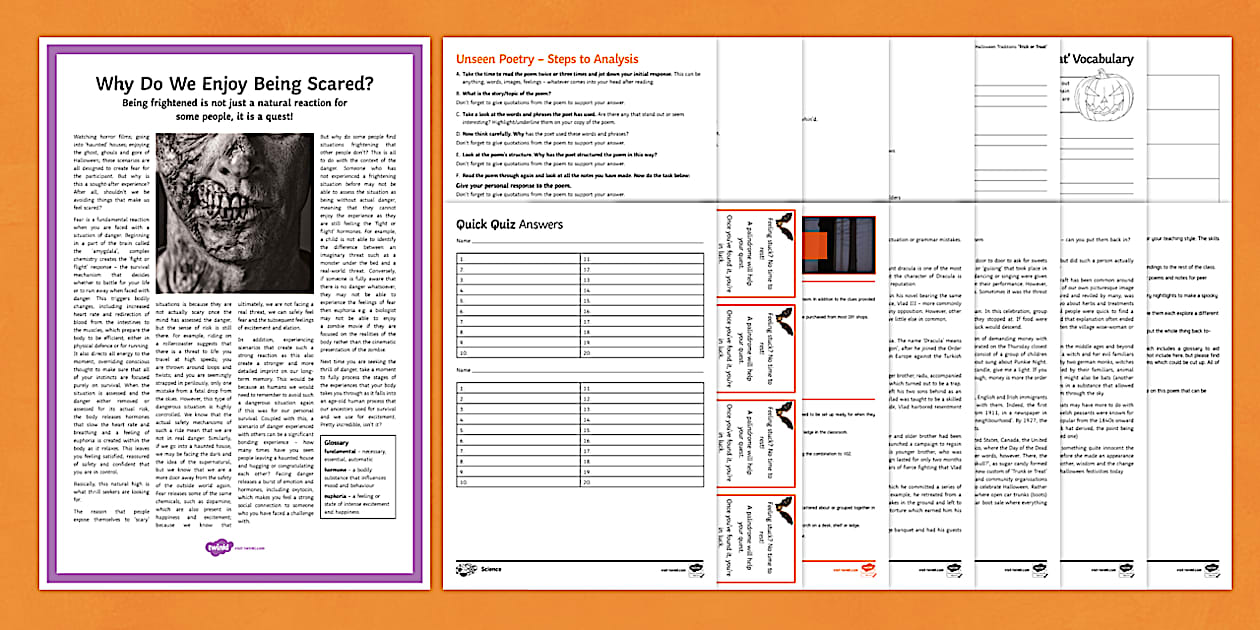 Bumper Secondary English Halloween Activity Pack - Twinkl