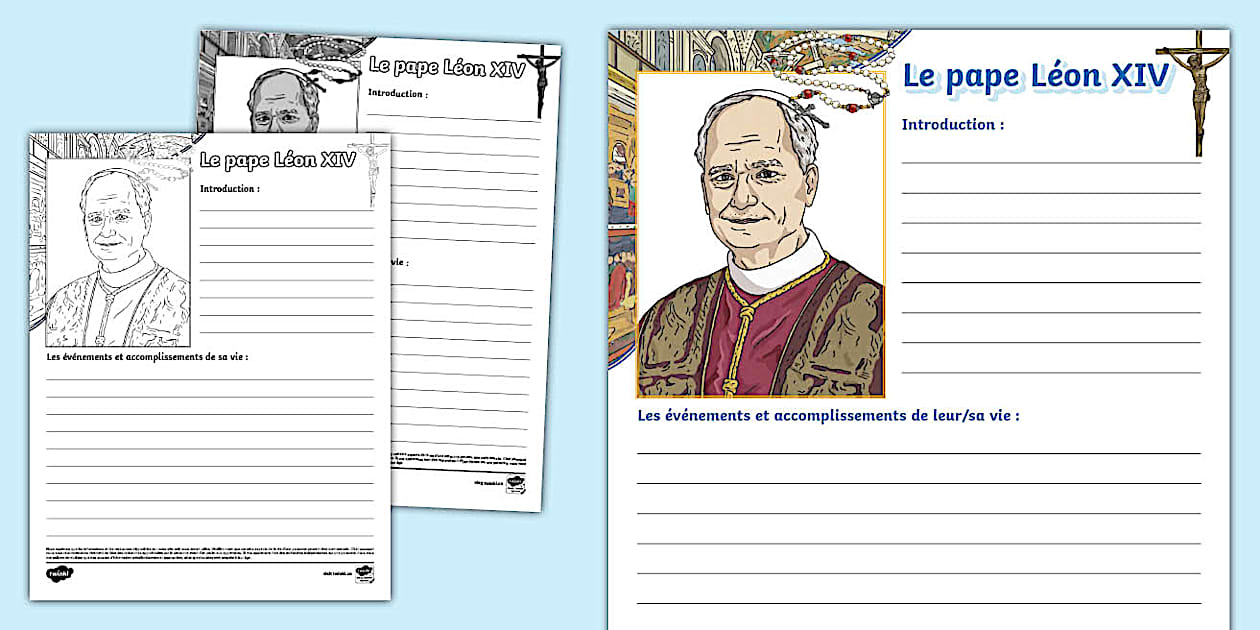 Biographie : Le pape Léon XIV (teacher made) - Twinkl