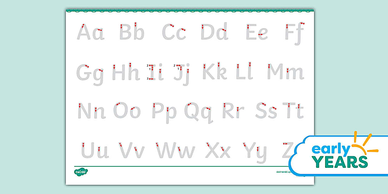 Alphabet Letter Formation: Upper Case and Lower Case
