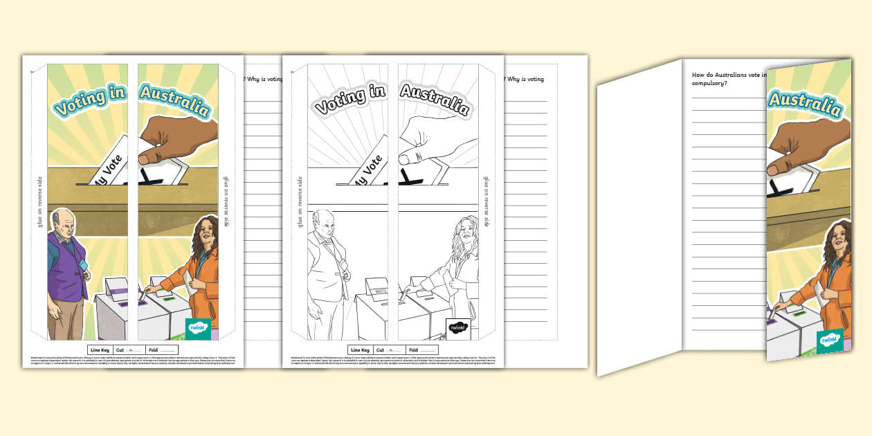 Voting in Australia Folding Writing Template