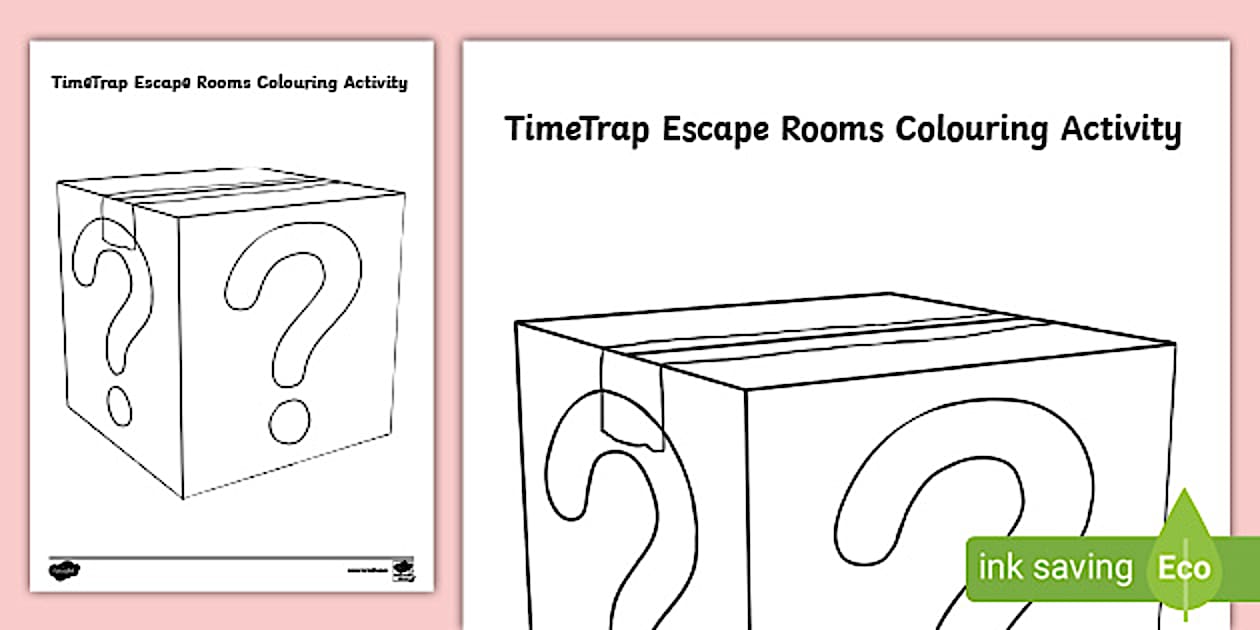 TimeTrap Escape Rooms Colouring Activity - Primary Resources