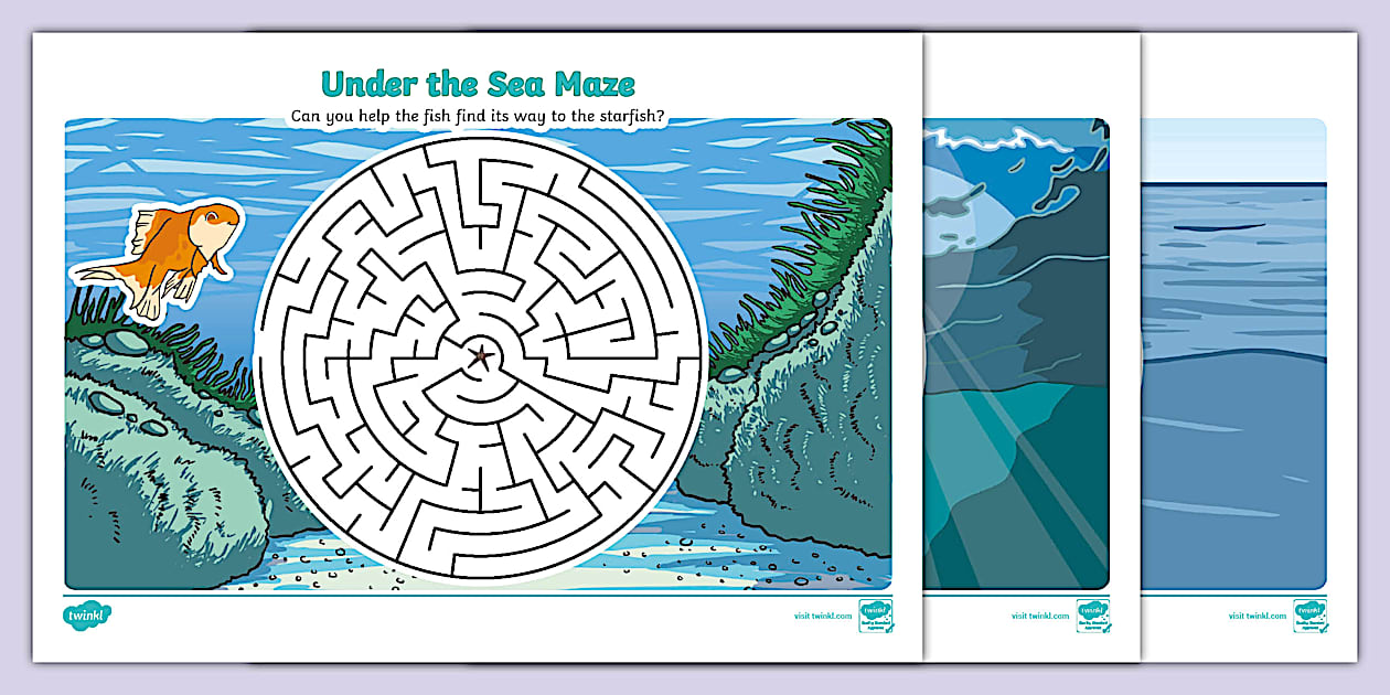 Under the Sea Mazes - Twinkl - KS1 (teacher made) - Twinkl