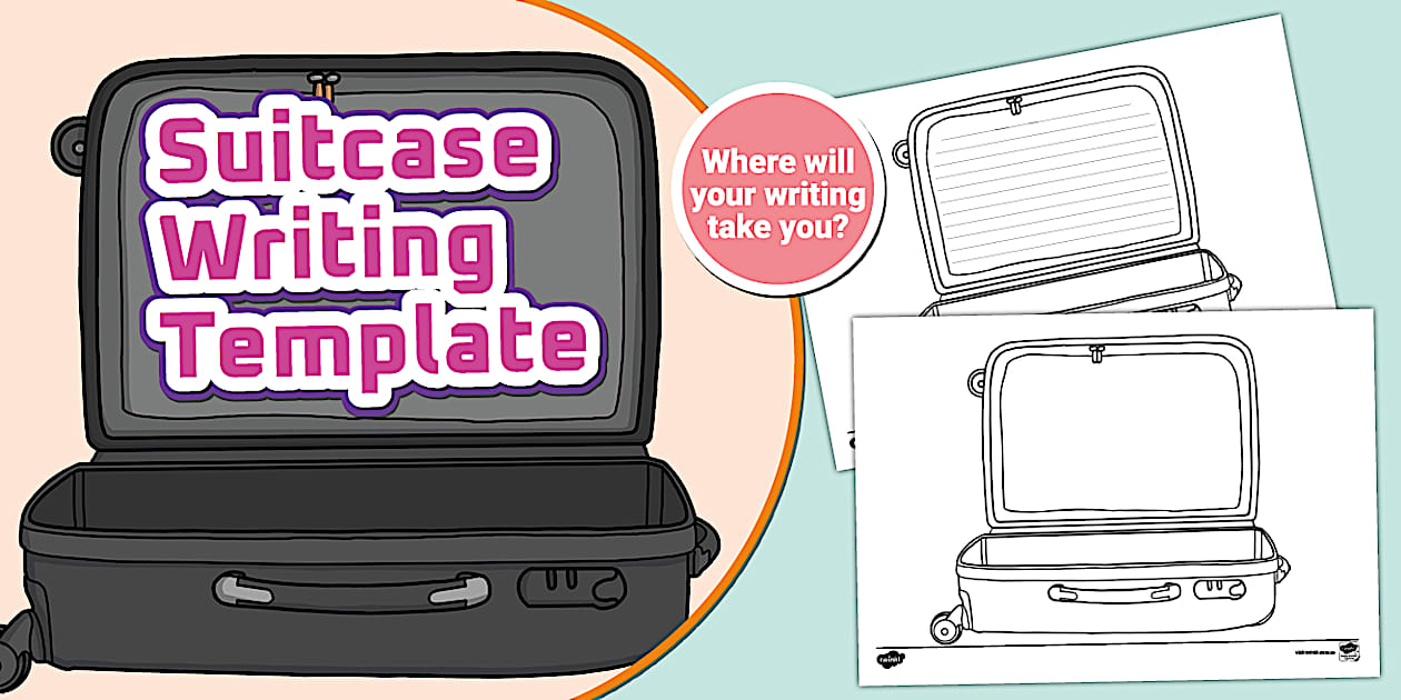 Suitcase Writing Template