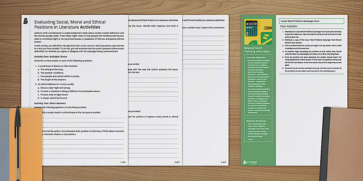 Evaluating Social, Moral and Ethical Positions in Literature