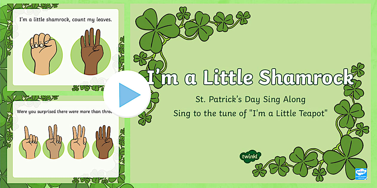 St. Patrick's Day I'm a Little Shamrock PowerPoint | Twinkl