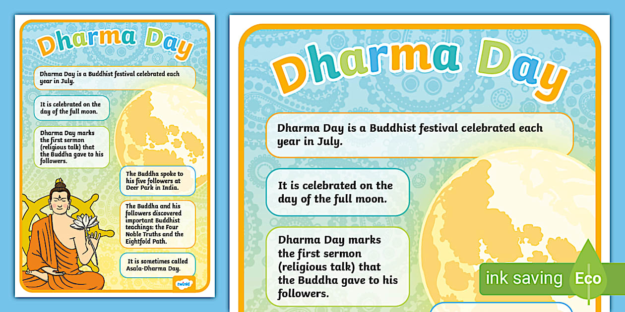 Dharma Day display poster (teacher made) - Twinkl