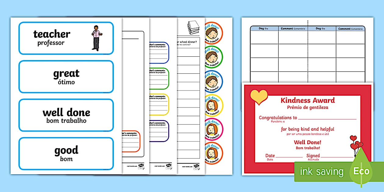 School Role Play Pack English/Portuguese - School Role Play Pack - Role ...