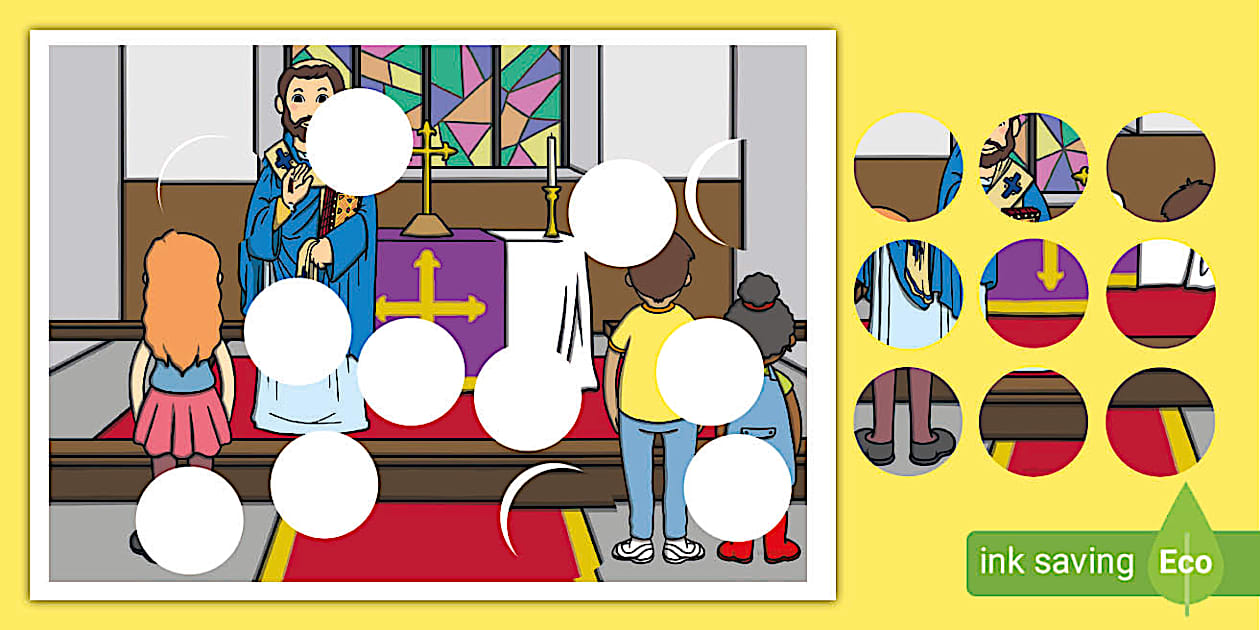 Bible Sticker Puzzle - Fix the Picture Activity - Twinkl