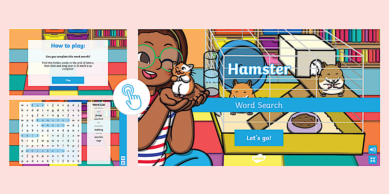 Hamster Interactive Word Search (Teacher-Made) - Twinkl