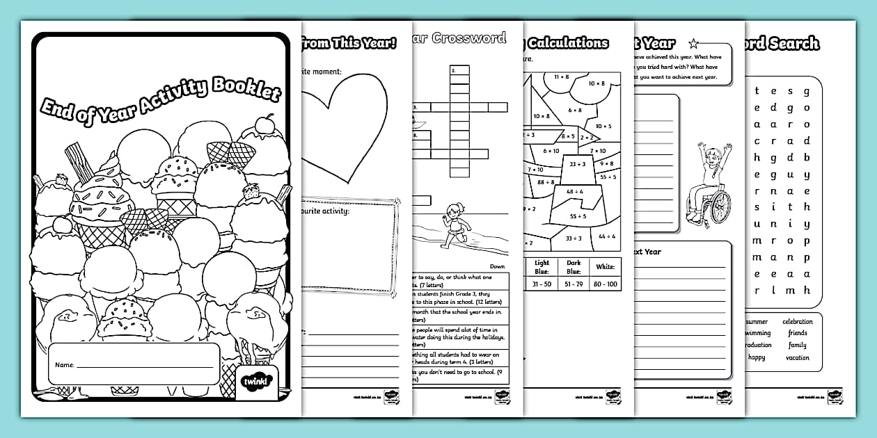 Grade 3 End of Year Activity Booklet (teacher made) - Twinkl