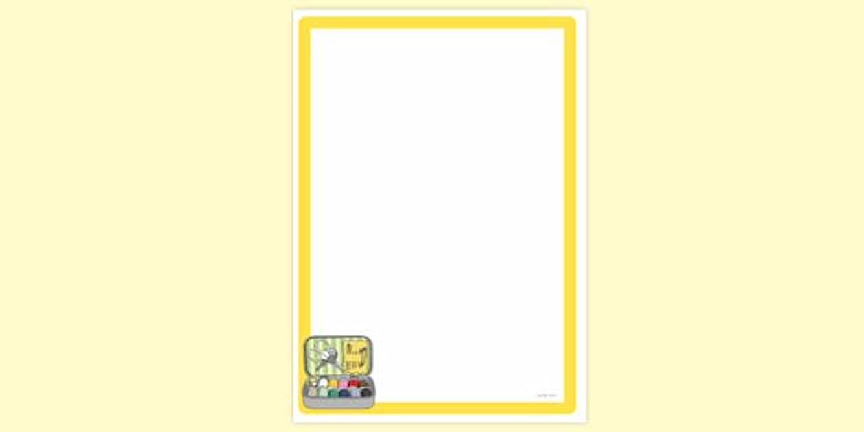 Simple Blank Sewing Kit Page Border | Page Borders | Twinkl