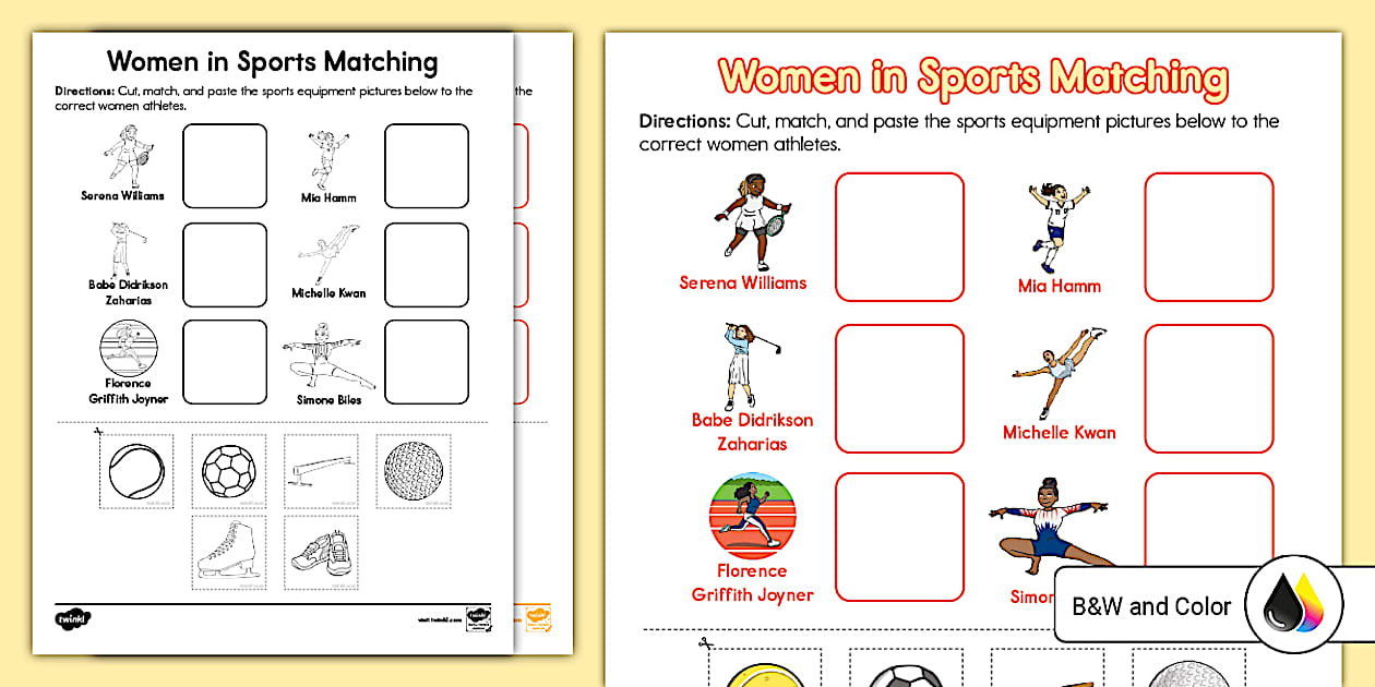 Printable Women in Sport Worksheet for Kids | Twinkl USA