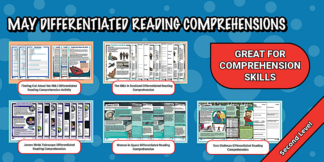 May CfE Second Level Reading Comprehensions Pack