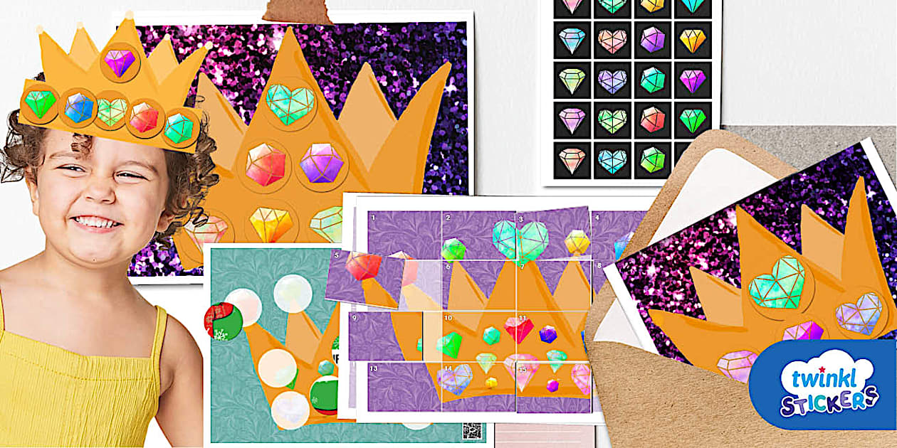 Royal Crown Stickers & Activities Bumper Pack (teacher made)