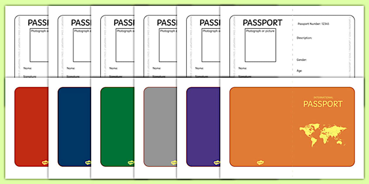 Editable International Passport Template (teacher made)