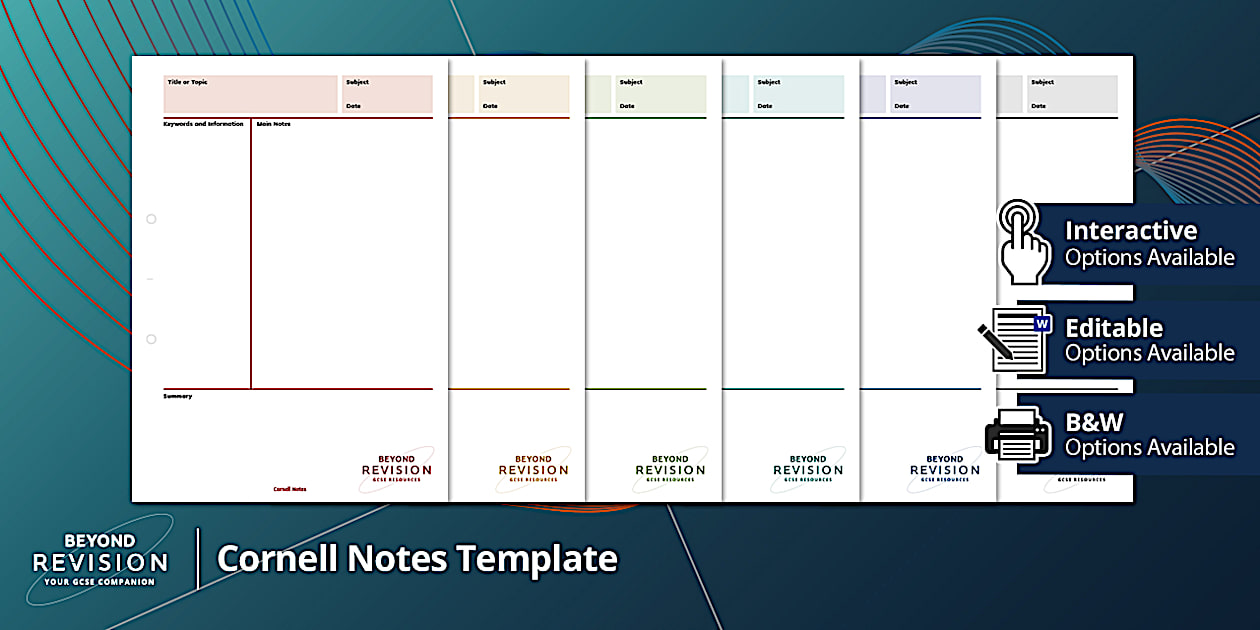 Cornell Notes Template (teacher made) - Twinkl
