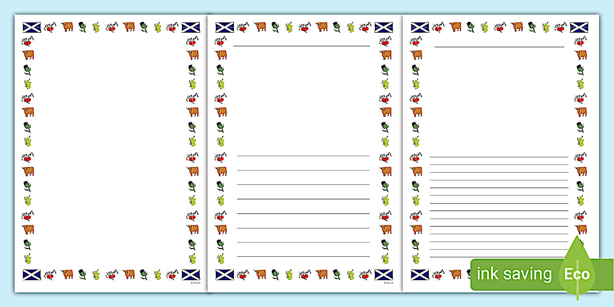 Scotland Page Borders (teacher made) - Twinkl
