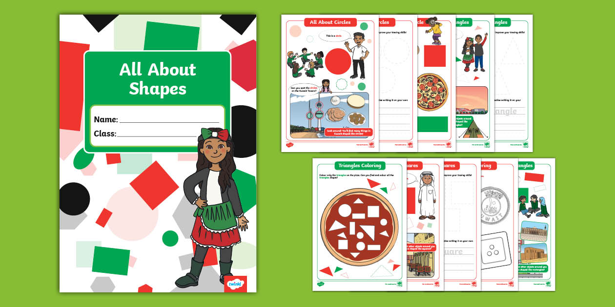 My Kuwait Shapes Activity Booklet – Trace, Spot & Learn Shapes