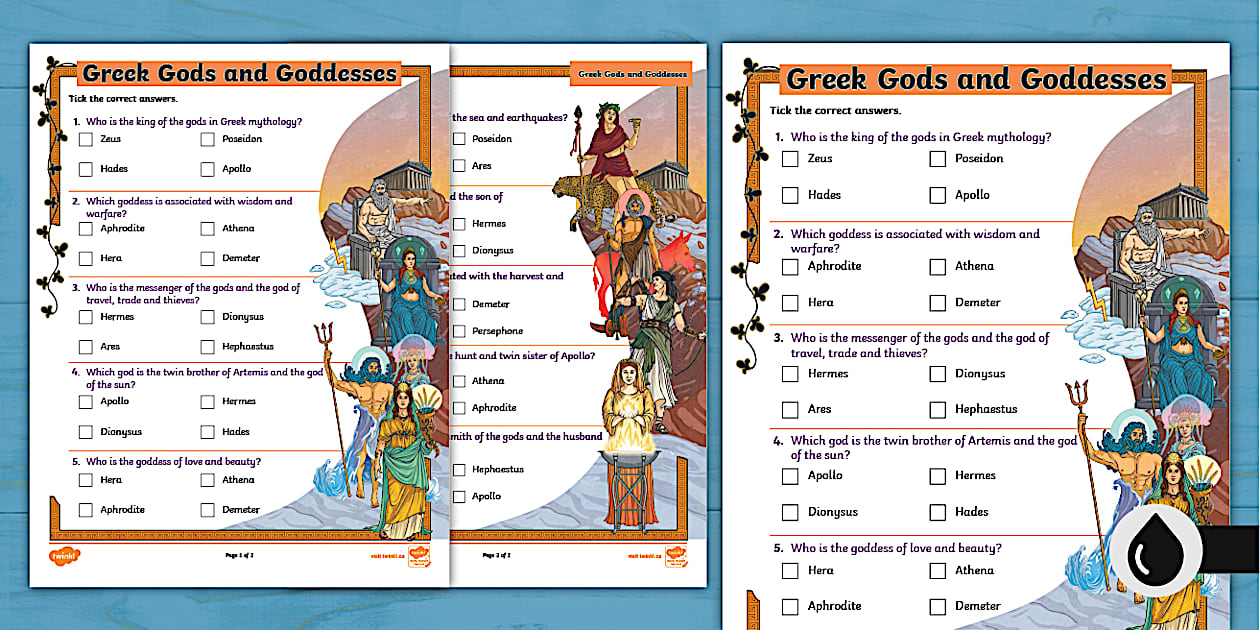 Greek Gods and Mythology Intermediate Quiz
