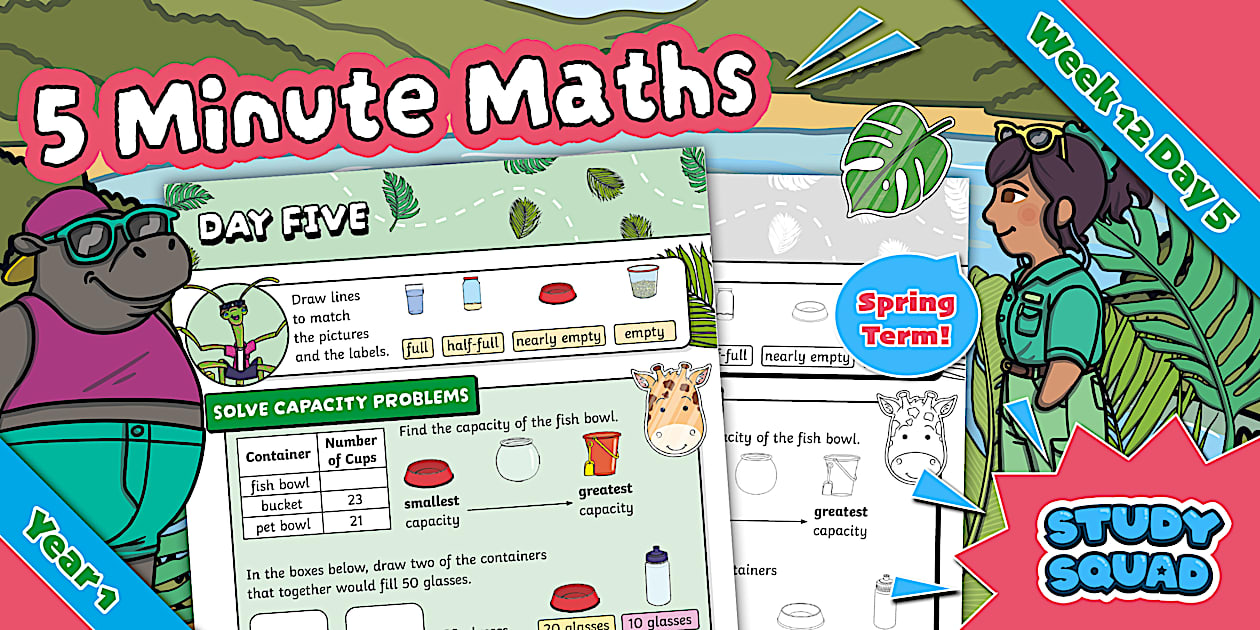 👉 Study Squad 5 Minute Maths - Year 1 Spring - Week 12 Day 5