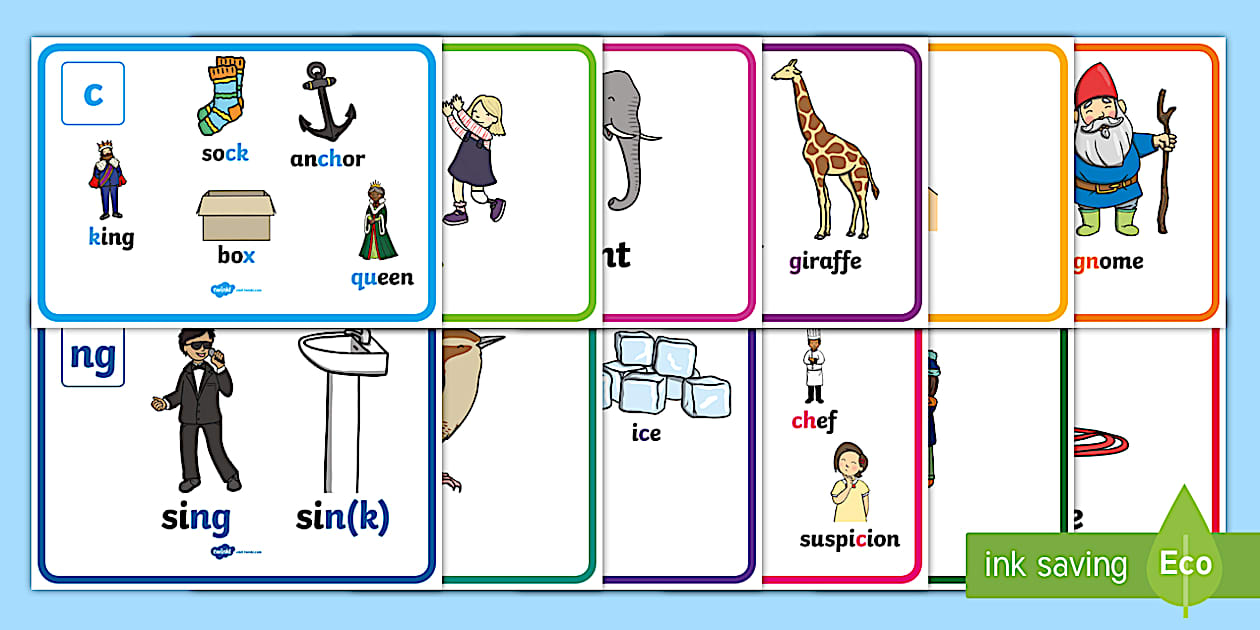 Cursive Alternative Spellings Display Poster Pack - Twinkl