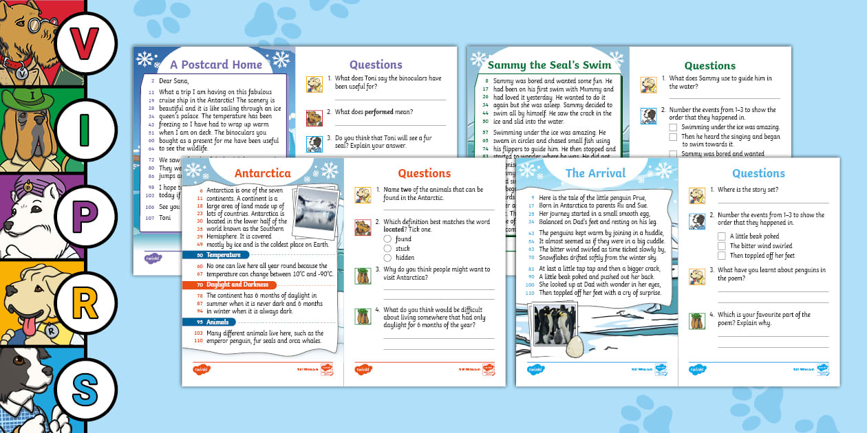 KS1 All About Antarctica 60-Second Reads Activity Pack