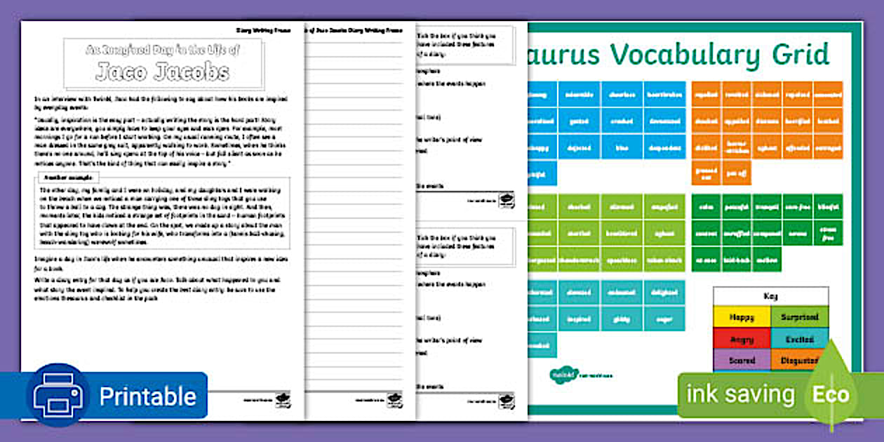 FREE! - An Imagined Day in the Life of Jaco Jacobs | Diary Writing