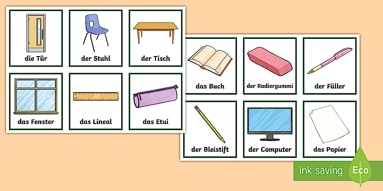 German Games for the Classroom - Objects Snap Card Game