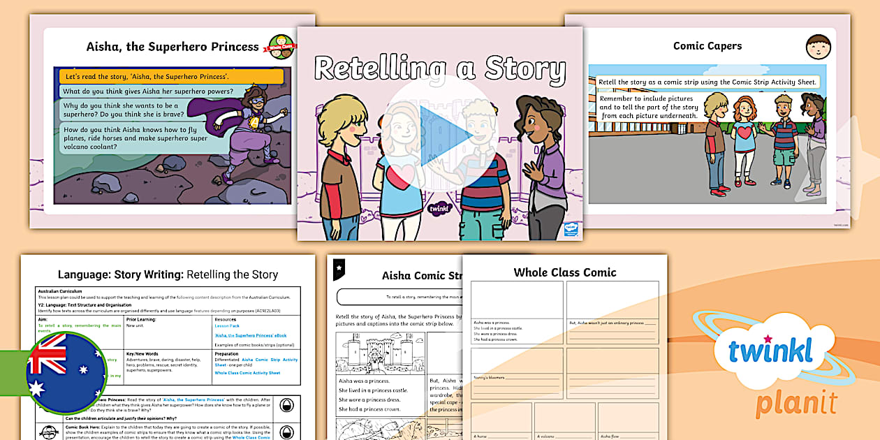 Year 2 Aisha, the Superhero Princess: Story Writing Lesson 1