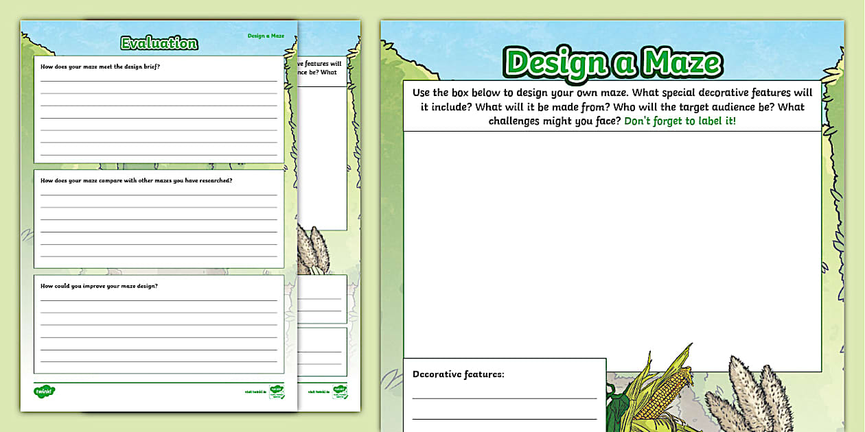 Design a Maze Worksheet - Twinkl STEM Activities - Twinkl