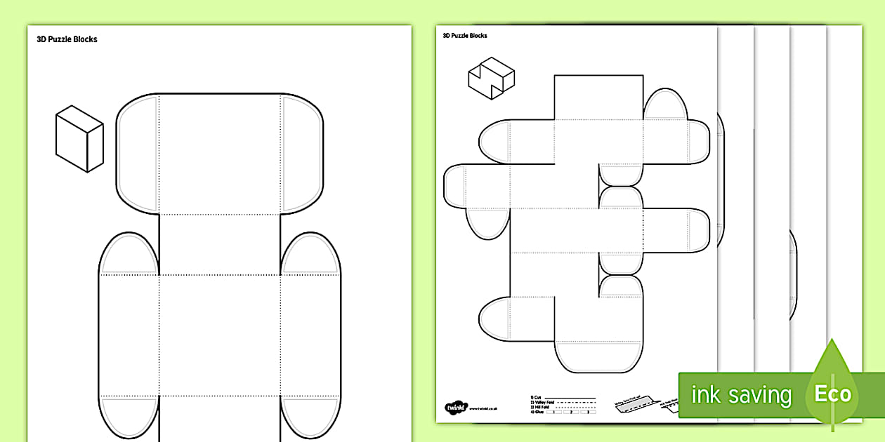 3D Puzzle Blocks (teacher made) - Twinkl