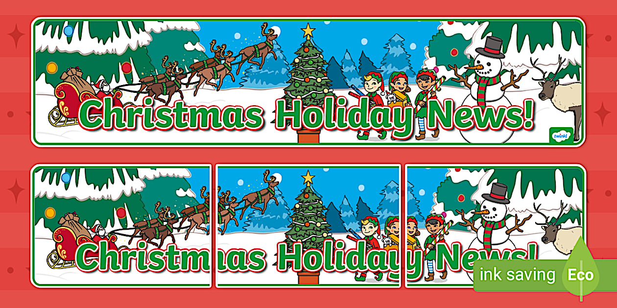 Christmas Holiday News Display Banner