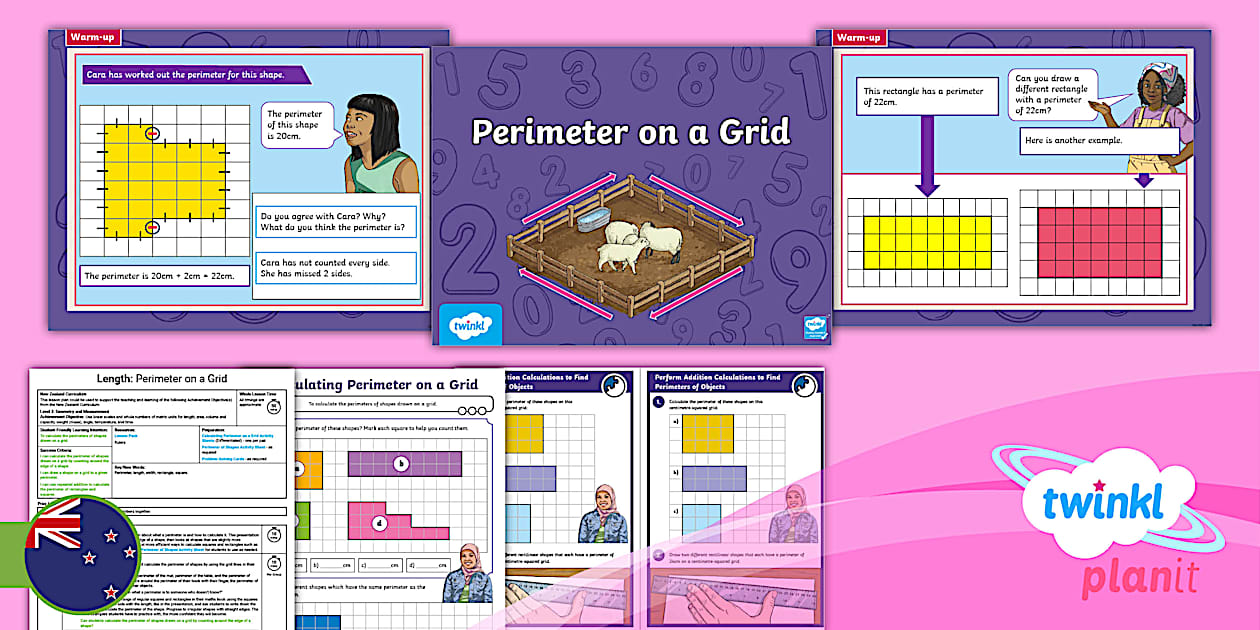 Level 3 Length: Perform Addition Calculations to Find Perimeters of Objects