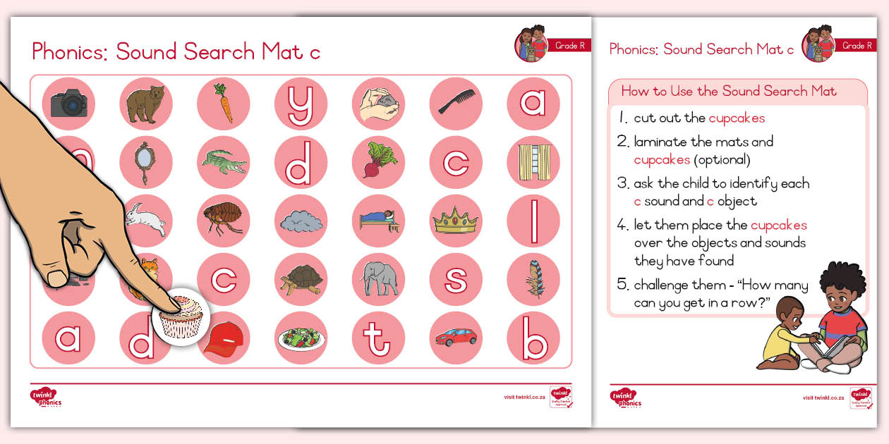 Grade R Phonics: Sound Search Activity Mat c (teacher made)