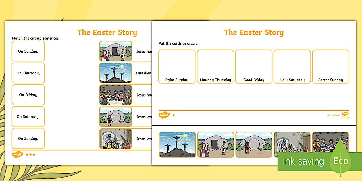 Editable The Easter Story Ordering Activity - Twinkl