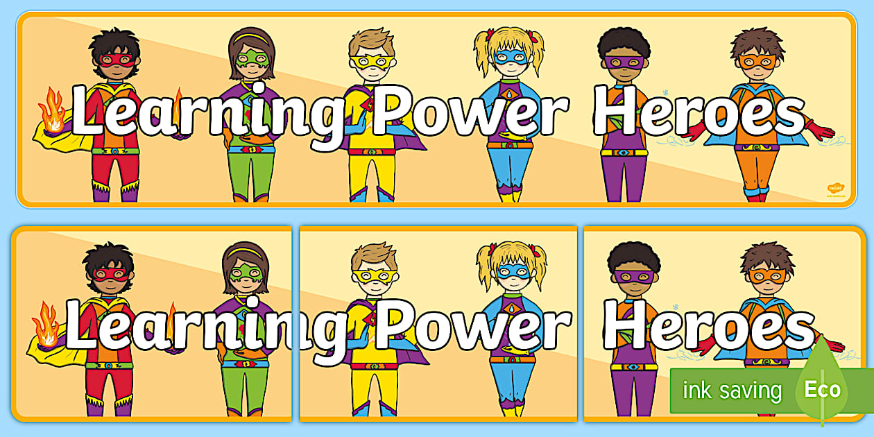 Dyslexic Learning Power Heroes Display Banner (teacher made)