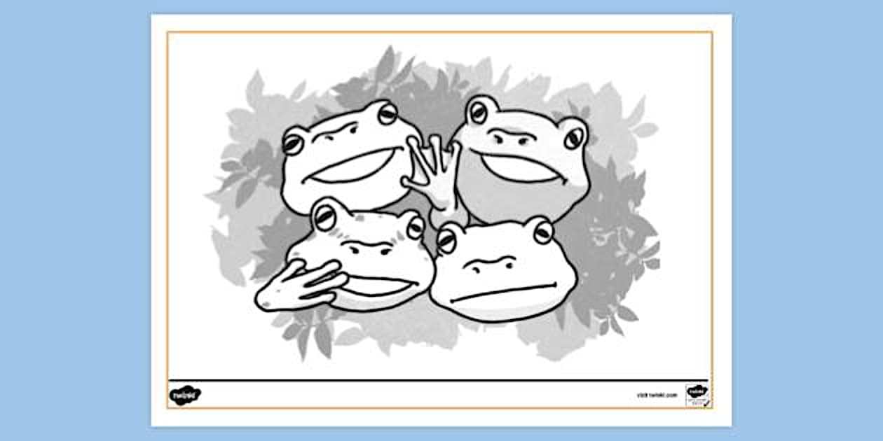 Tale of Two Frogs 4 Colouring Sheet | Colouring Sheets