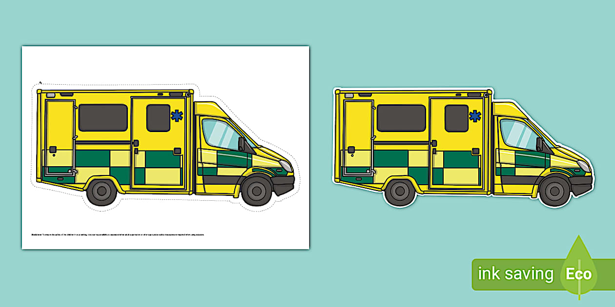 Ambulance Display Cut-Out (teacher made) - Twinkl