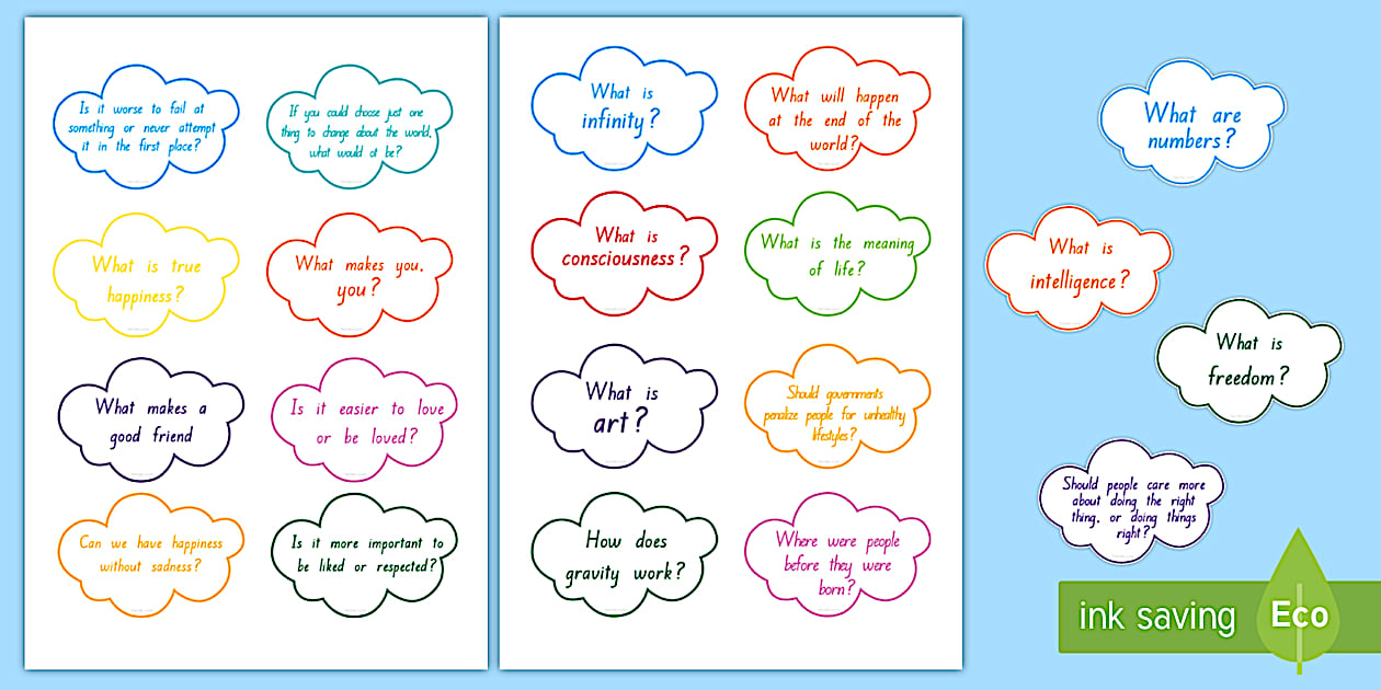 Philosophy Writing Prompts Display Cut-Outs (Teacher-Made)