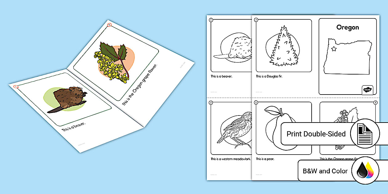 Oregon State Symbols Early Emergent Reader (teacher made)