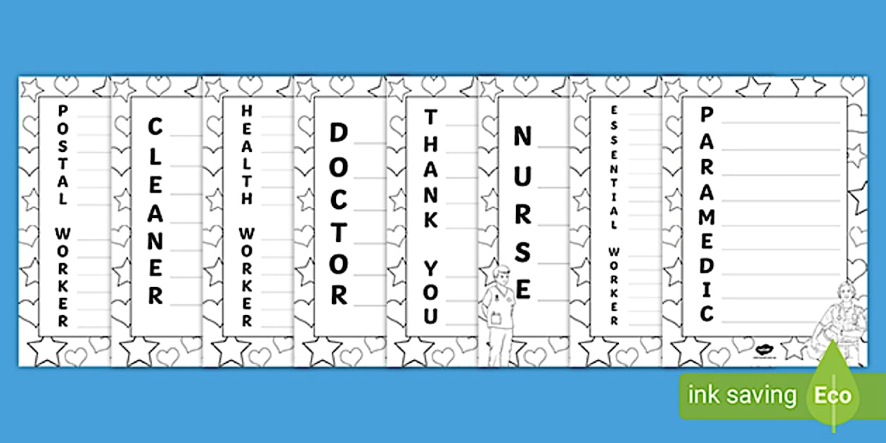 Editable Essential Workers Thank You Acrostic Poems - Twinkl