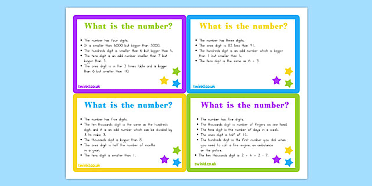Place Value Riddle Challenge Cards (teacher made) - Twinkl