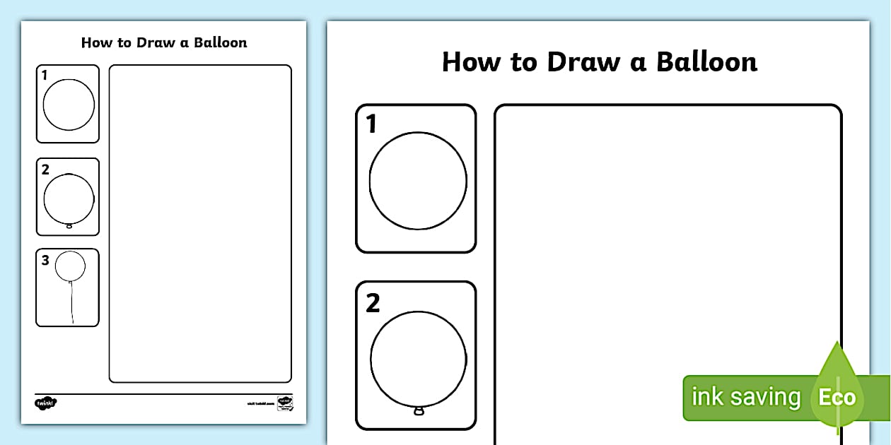 How to Draw a Balloon In Three Steps | Twinkl | KS1 | Art